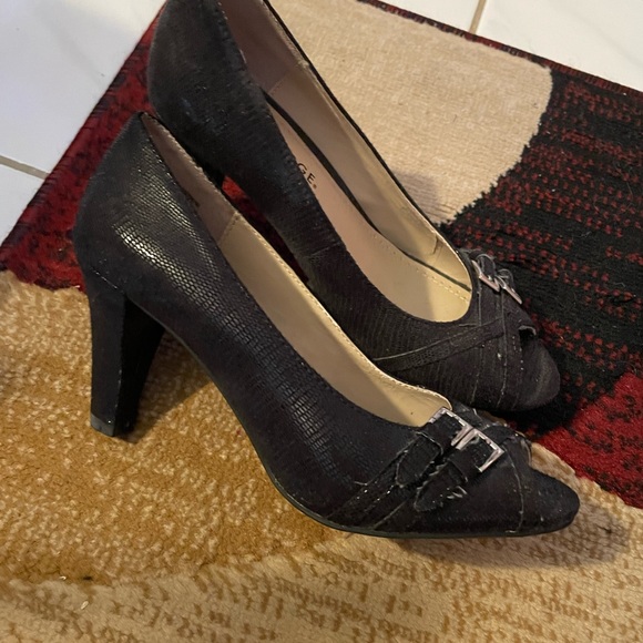 George | Shoes | George Black Buckle Heels | Poshmark